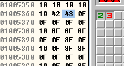 【武大软件逆向课程/第一周】扫雷逆向分析批量插旗及机器指令表.exe文件字体更换